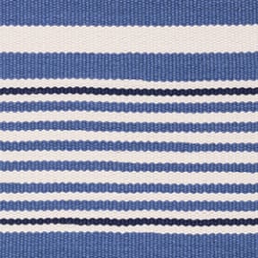 Rugby Stripe Denim Handwoven Indoor/Outdoor Rug | The Company Store