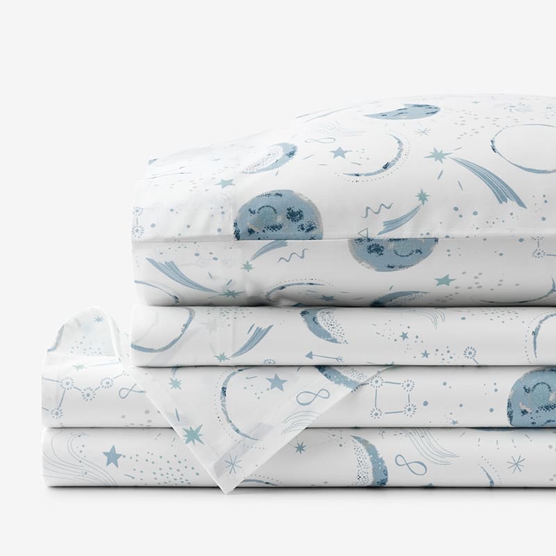 Night Sky Moon and Stars Kids' Sheet Set | The Company Store