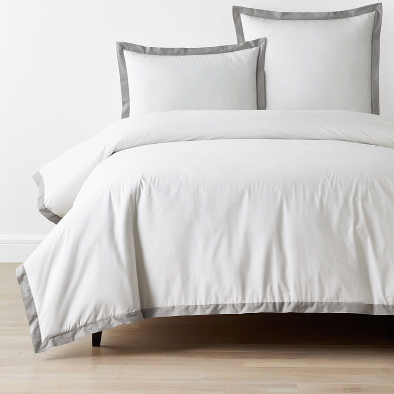 Company Cotton™ Solid Border Duvet Cover | The Company Store