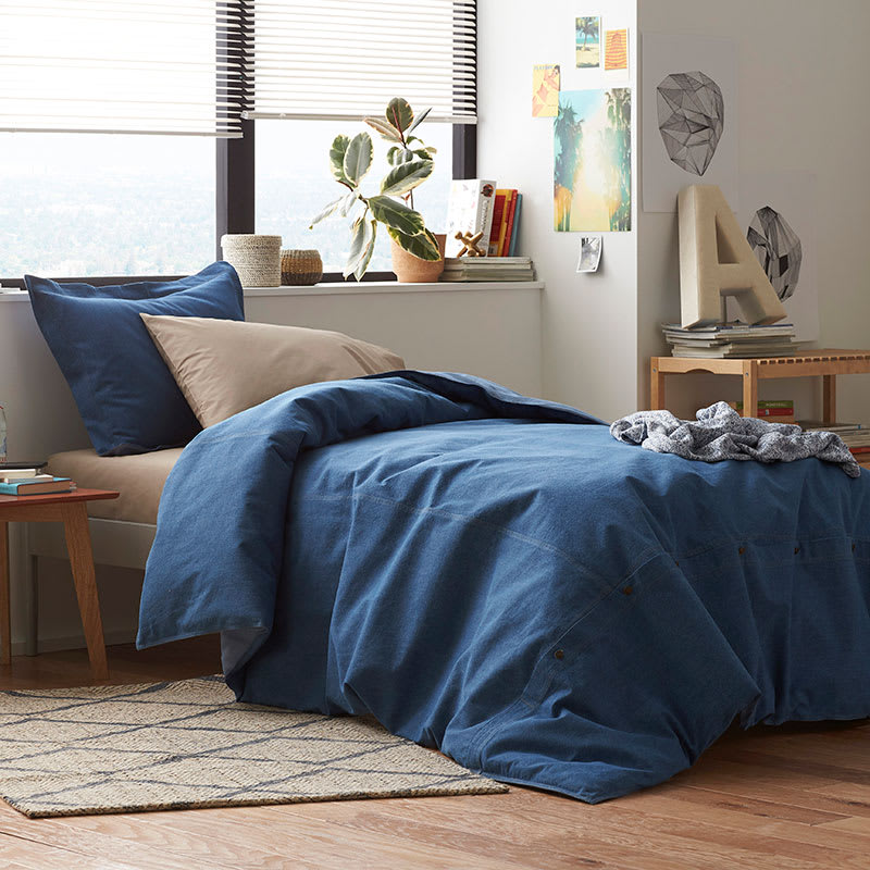 Denim Cotton Reversible Duvet Cover