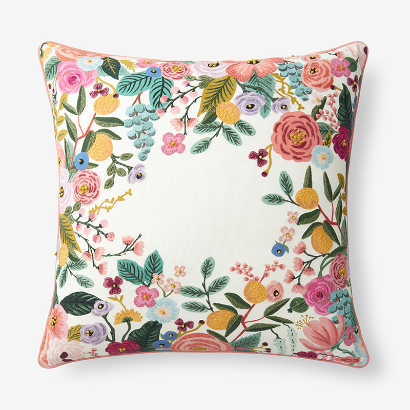 Rifle Paper Co. Garden Square Pillow Cover | The Company Store