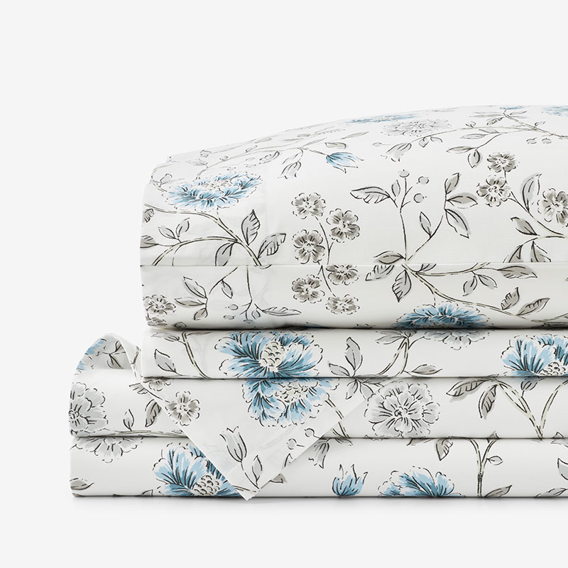Printed Brushed Cotton Twill Sheet Set | The Company Store