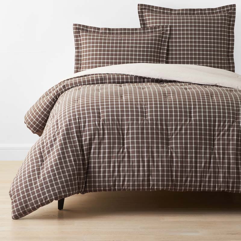 Classic Stripes and Plaids Cool Yarn-Dyed Cotton Percale Reversible ...