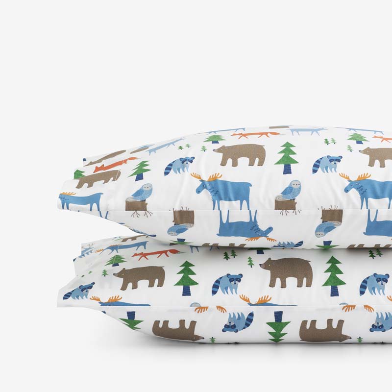 Kids' Forest Friends Percale Pillowcase Set | The Company Store