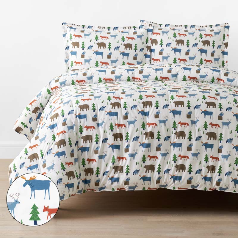 Kids' Forest Friends Percale Comforter Set | The Company Store