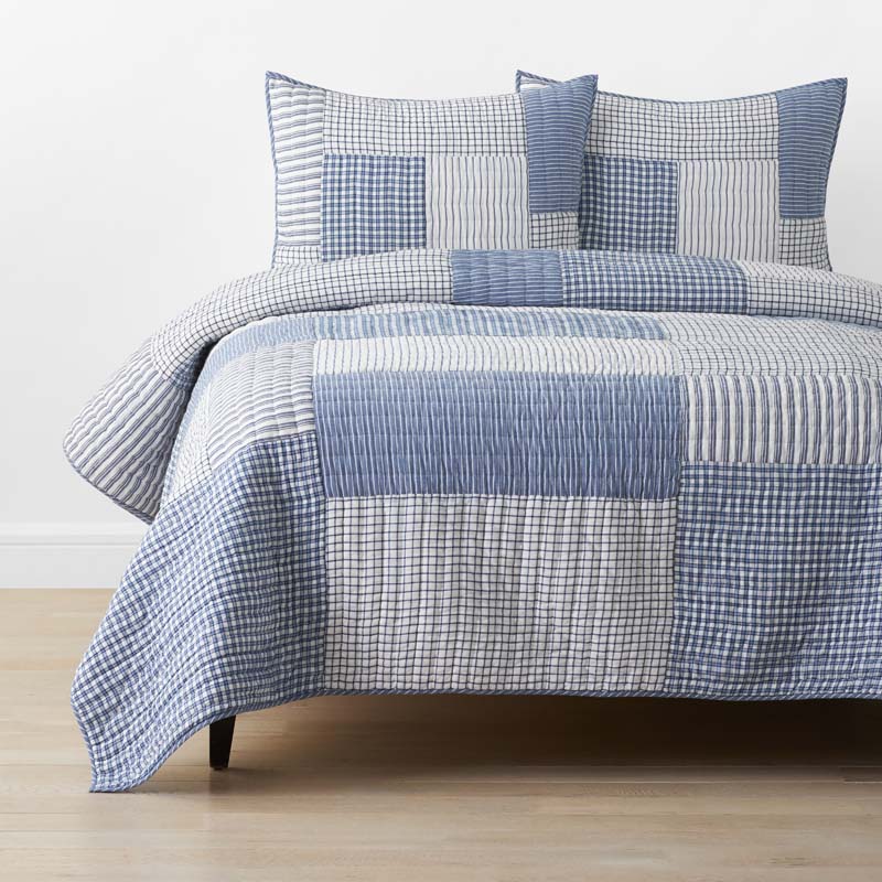 Company Kids™ Stripe Block Patchwork Quilt - Blue, Twin/Twin XL, 70 in ...