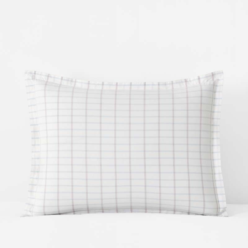 Yarn-Dyed Plaid Percale Sham | The Company Store