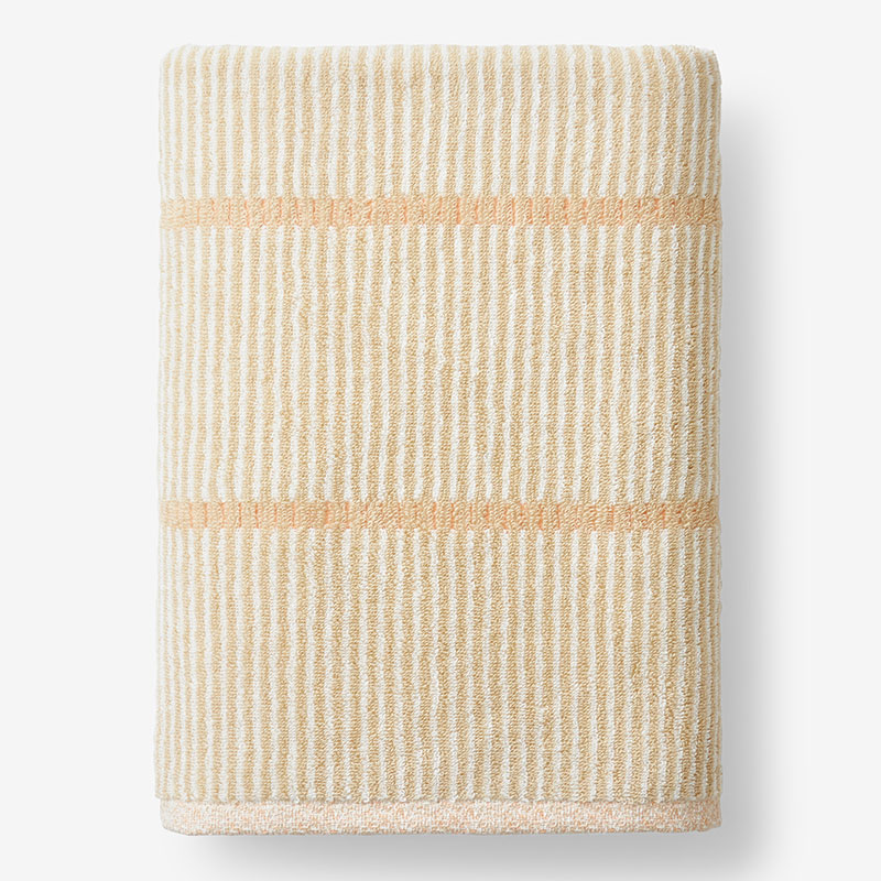 Narrow Pinstripe Reversible Cotton Bath Towel | The Company Store