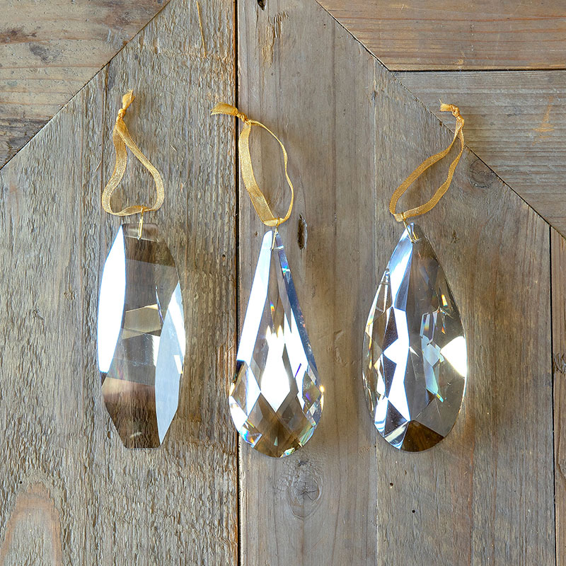 Faceted Gem Crystal Ornaments, Set of 6 | The Company Store
