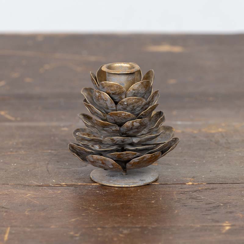 Bronze Pinecone Candlestick Holder | The Company Store