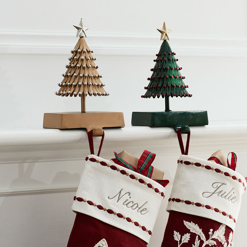 Handcrafted Metal Tree and Berry Stocking Holder | The Company Store