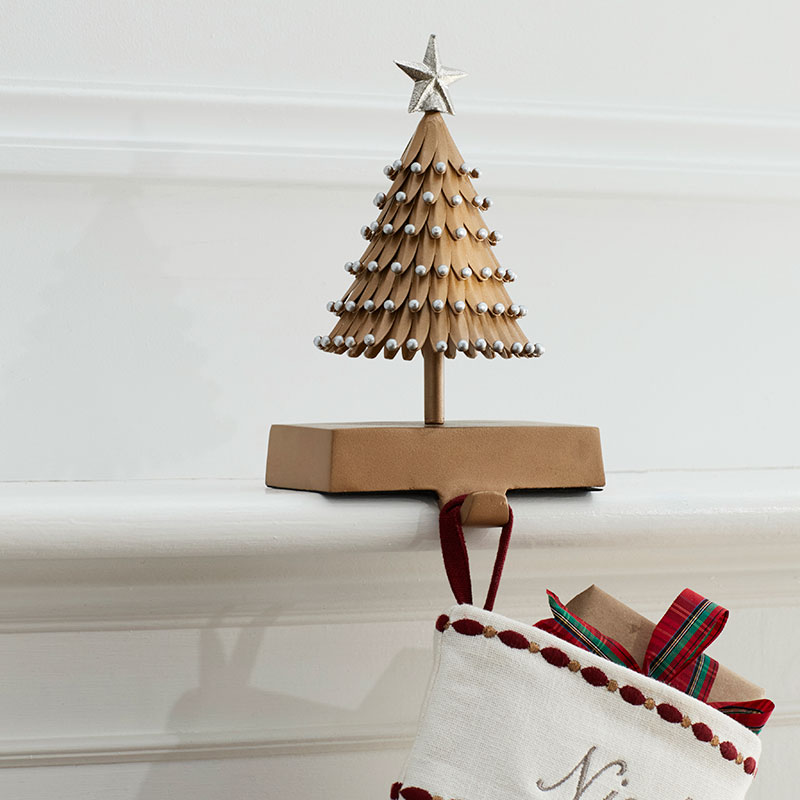 Handcrafted Metal Tree and Berry Stocking Holder | The Company Store