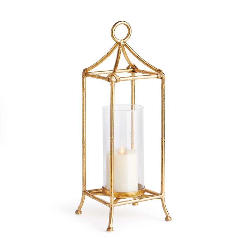 Faux Bamboo Lantern Pillar Candle Holder | The Company Store
