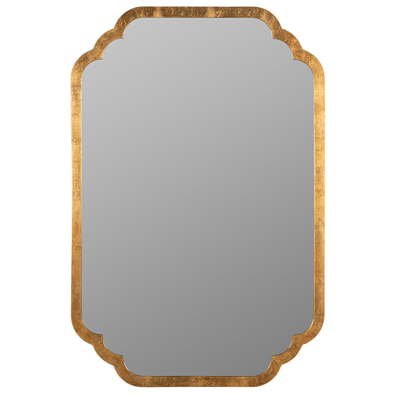 Scalloped Rectangular Wood Frame Wall Mirror | The Company Store