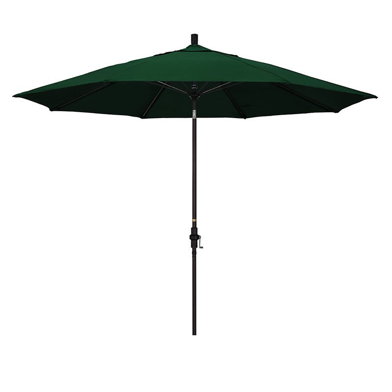 The Company Store Round Outdoor Patio Umbrella, Fiberglass With Twist ...