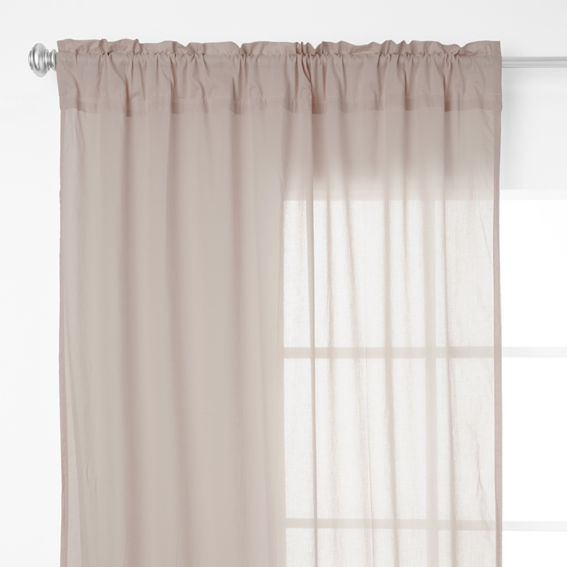 Chambray Voile Yarn-Dyed Rod Pocket Window Curtain - Bright Colors ...